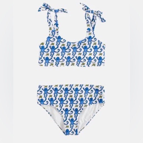 Roller Rabbit | Swim | Roller Rabbit Bikini Monkeys Print Girls ...